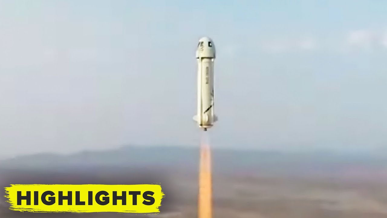 Blue Origin Launches It's First Astronaut Flight With Jeff Bezos And ...